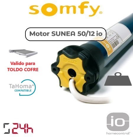 Somfy SUNEA 50 io (motor vía radio para TOLDOS con cofre) - Sistemas24H