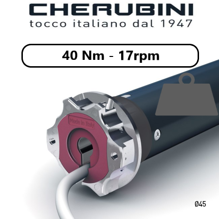 Cherubini ORA ZRX Ø45 (motor vía radio para toldos con y sin cofre) - Sistemas24H